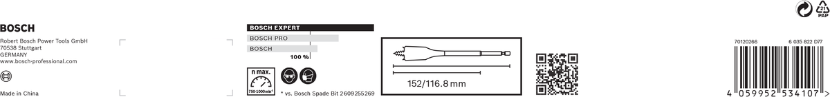 EXPERT Self Cut Speed Spade Drill Bit Set - Bosch Professional