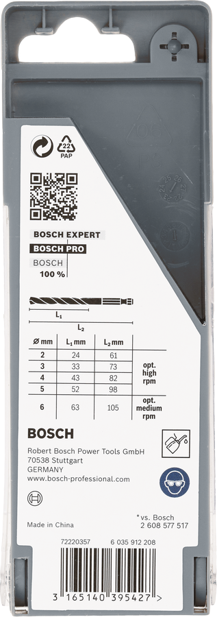 PRO Metal HSS-G Hex Twist Drill Bit Set - Bosch Professional