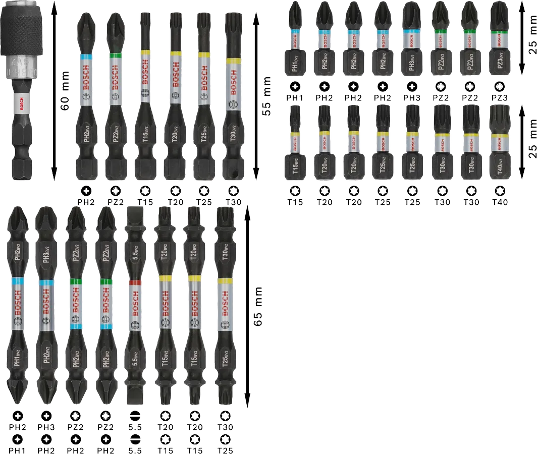PRO Impact Screwdriver Bit Set - Bosch Professional