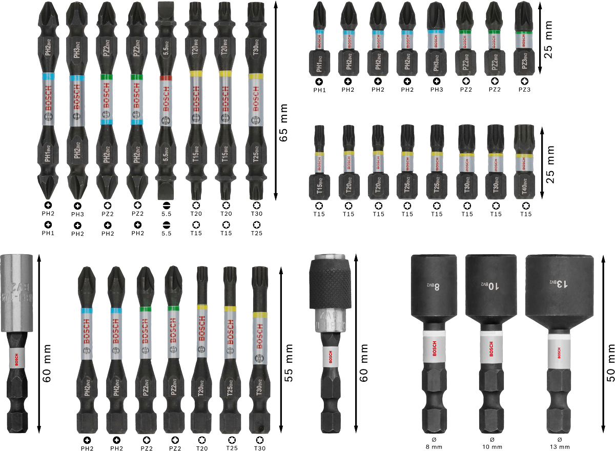PRO Impact Screwdriver Bit Set - Bosch Professional