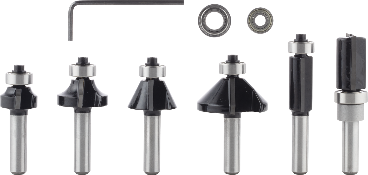 PRO Router Bit Trim and Edging Set, 6 pcs - Bosch Professional