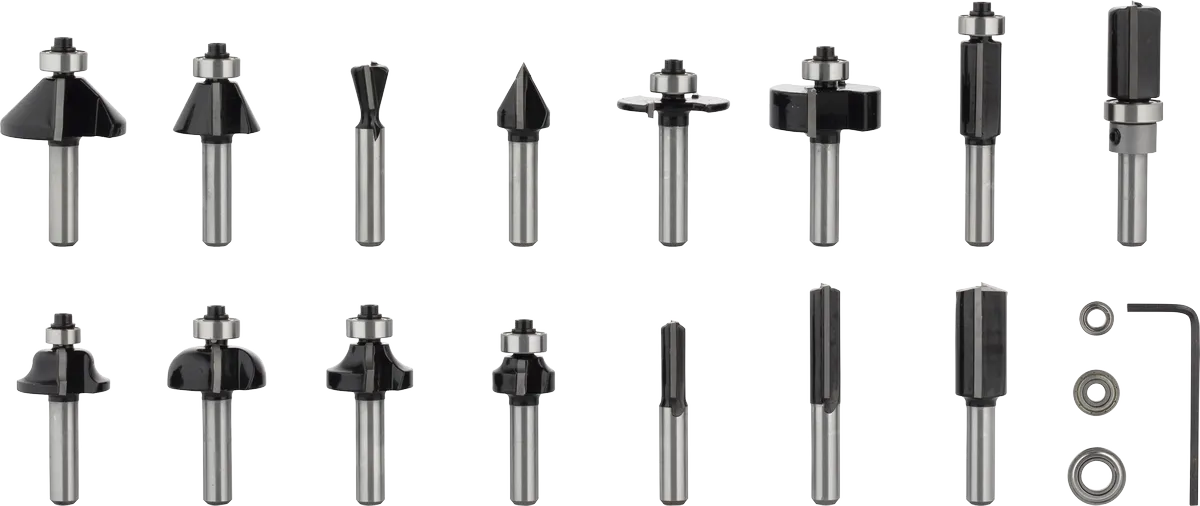 PRO Router Bit Mixed Set, 15 pcs - Bosch Professional